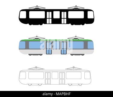 tram silhouette isolated icon Stock Vector Image & Art - Alamy
