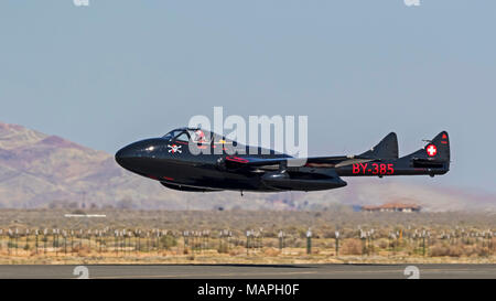 Jet Havilland DH-115 Vampire single engine fighter Stock Photo - Alamy