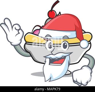 Santa with candy banana split mascot cartoon Stock Vector Image & Art ...