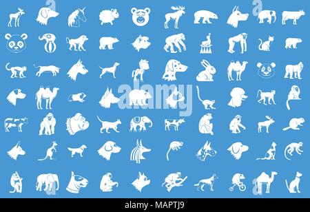 golden animals icon set: owl, bee, deer and dove- vector illustration ...