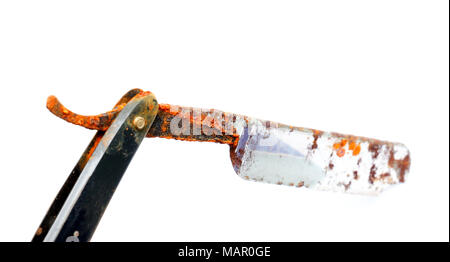 pivture of an old rusty damaged razor Stock Photo - Alamy