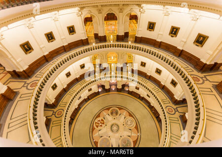 AUSTIN, TEXAS - MARCH 28, 2018 - View of the interior of the Texas ...