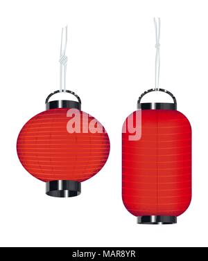 Ramen shop with lanterns. Vector illustration Stock Vector Image & Art ...