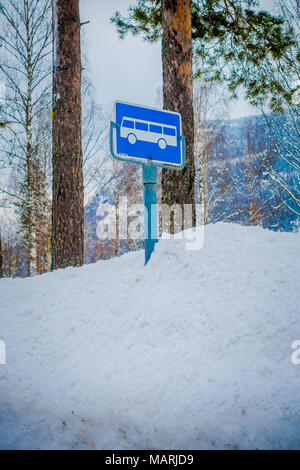 A road sign almost covered in a snowdrift Stock Photo - Alamy