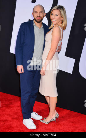 Actors Paul Scheer and his wife June Diane Raphael arrive at the 16th ...