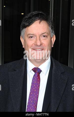 Langham Place, London, UK . 3th April, 2018. BBC Newsreader Simon McCoy ...