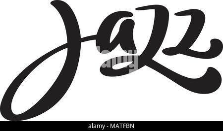 Jazz modern calligraphy music quote. Seasonal hand written lettering ...