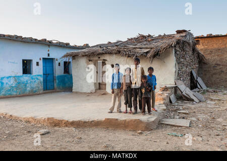 Bhil tribe children, Rajasthan, India Stock Photo - Alamy