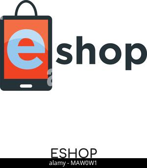 eshop logo isolated on white background for your web, mobile and app ...