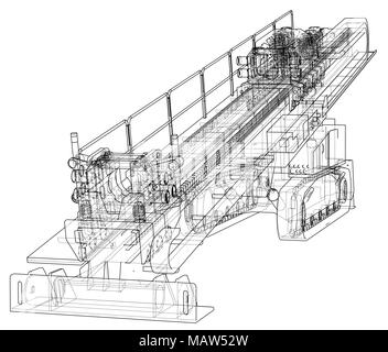 Horizontal directional drilling machine vector Stock Vector Image & Art ...