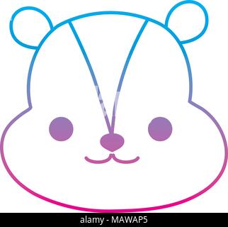 degraded line nice beaver animal in the float island Stock Vector Image ...