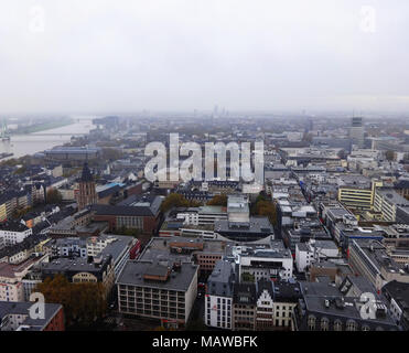 Aerial panorama, beautiful cityscape of Cologne, Germany with cathedral ...