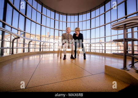 Eddie Izzard pictured with his father at the De La Warr Pavilion ...