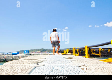 Floating fishing farm in Langkawi, managed by Abdul Halim Zainab Abidin. Langkawi, officially ...