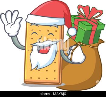 With gift graham cookies mascot cartoon Stock Vector Image & Art - Alamy