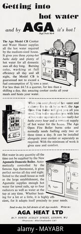 1950s UK Aga Magazine Advert Stock Photo - Alamy