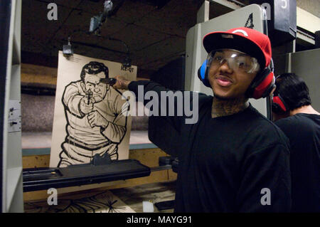 Rapper Arab at a shooting range on February 16, 2010 in Los Angeles ...