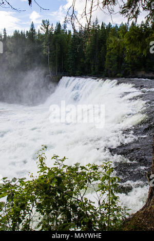 Waterfall, Dawson falls, Wells Gray Provincial Park, British Columbia ...