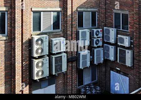 External condenser units for air conditioning installation Stock Photo ...