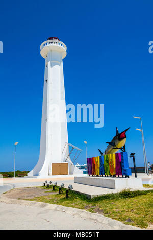 Mahahual lighthouse in Costa Maya of Mayan Mexico Stock Photo - Alamy