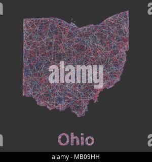 Ohio line art map Stock Vector Image & Art - Alamy