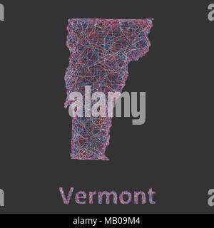 Vermont line art map Stock Vector Image & Art - Alamy