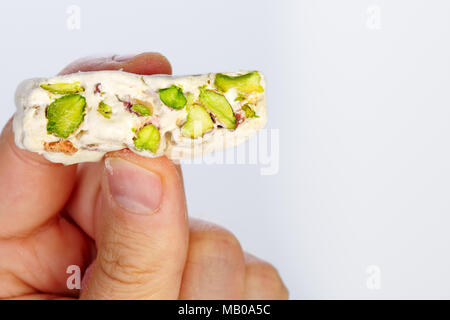 Traditional Iranian and Persian pieces of white nougat dessert sweet ...
