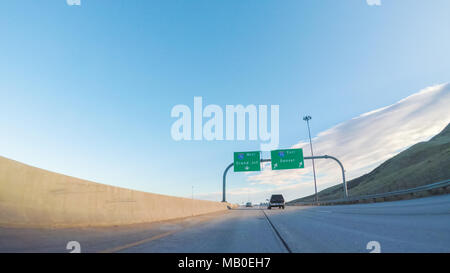 Driving on Intestate highway 470 early in the morning Stock Photo - Alamy