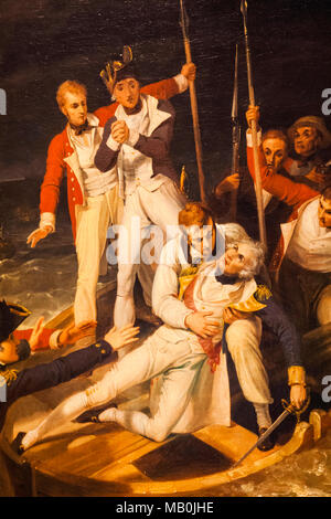 Painting depicting the death of Horatio Nelson, 1st Viscount Nelson ...