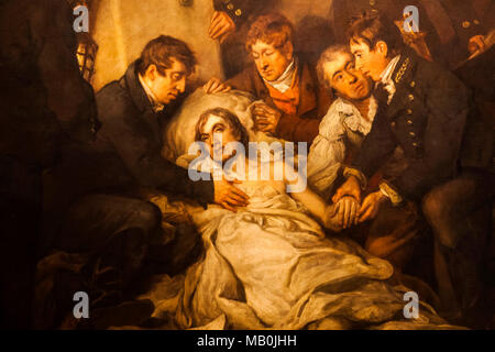 "The Death of Nelson" painting by Arthur Devis (1806) on display inside ...