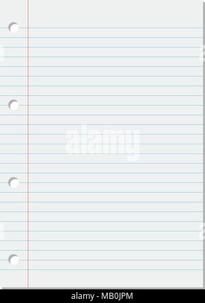 White lined note, notebook paper pieces with torn edges stuck with ...