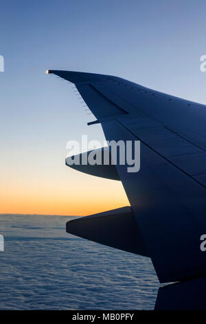 Boeing 777-300ER Aeroplane Wing in Flight Stock Photo - Alamy
