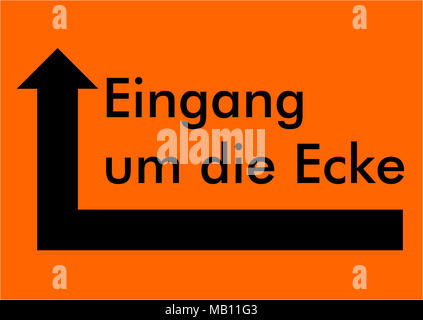 Eingang um die Ecke (Entrance around the corner Stock Photo - Alamy