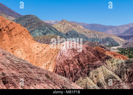 Purmamarca, hills of several colors among which predominates red ...