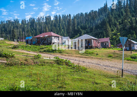 Huts in Bakhmaro village, one of the most beautiful mountain resorts of ...