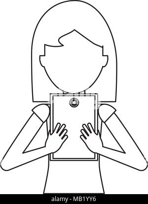 avatar woman using a tablet over white background, colorful design ...