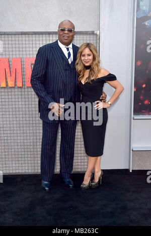 Chi McBride and Julissa Marquez attending the 'Rampage - Big meets ...