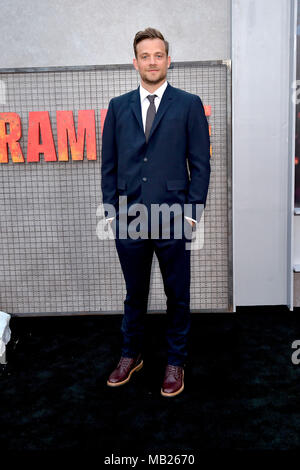 Ryan Engle attending the 'Rampage - Big meets Bigger' World premiere at ...