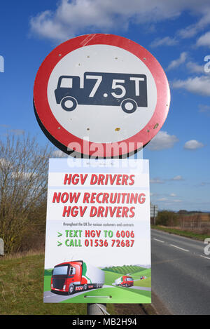 hgv drivers wanted sign at roadside leeds united kingdom Stock Photo ...
