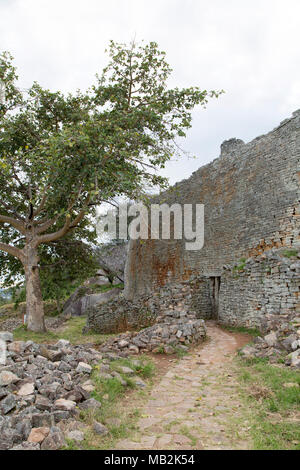 Historic Stone Wall Great Zimbabwe Ruins Zimbabwe Southern Africa Stock ...