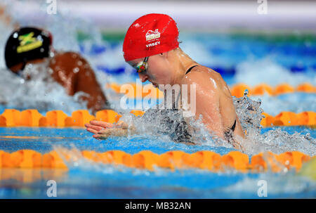 England's Sarah Vasey in the Women's 100m Breaststroke - Heat 2 at ...