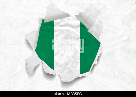 Nigeria flag paper 3d realistic speech bubble on white background Stock ...