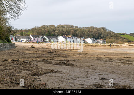 Llansteffan Village, Carmarthenshire, Wales, UK Stock Photo - Alamy