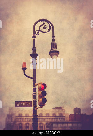 Decorative street light lamp post on sidewalk Stock Photo - Alamy