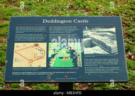 Deddington Castle remains in Oxfordshire, UK Stock Photo - Alamy