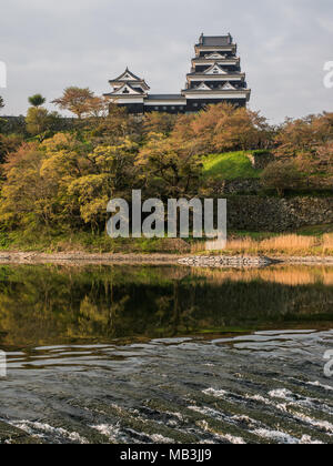 Ozu Castle from Hijikawa River, Ozu, Ehime, Shikoku, Japan Stock Photo ...