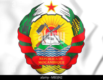 National coat of arms of the Republic of Mozambique Stock Photo - Alamy