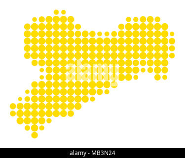 Map of Saxony Stock Photo - Alamy