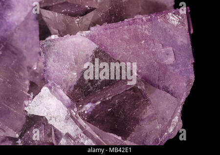 Pink crystals of Fluorite mineral, calcium fluoride, CaF2 Stock Photo ...