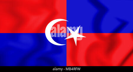 3D Flag of Kulai District (Johor), Malaysia. 3D Illustration Stock ...